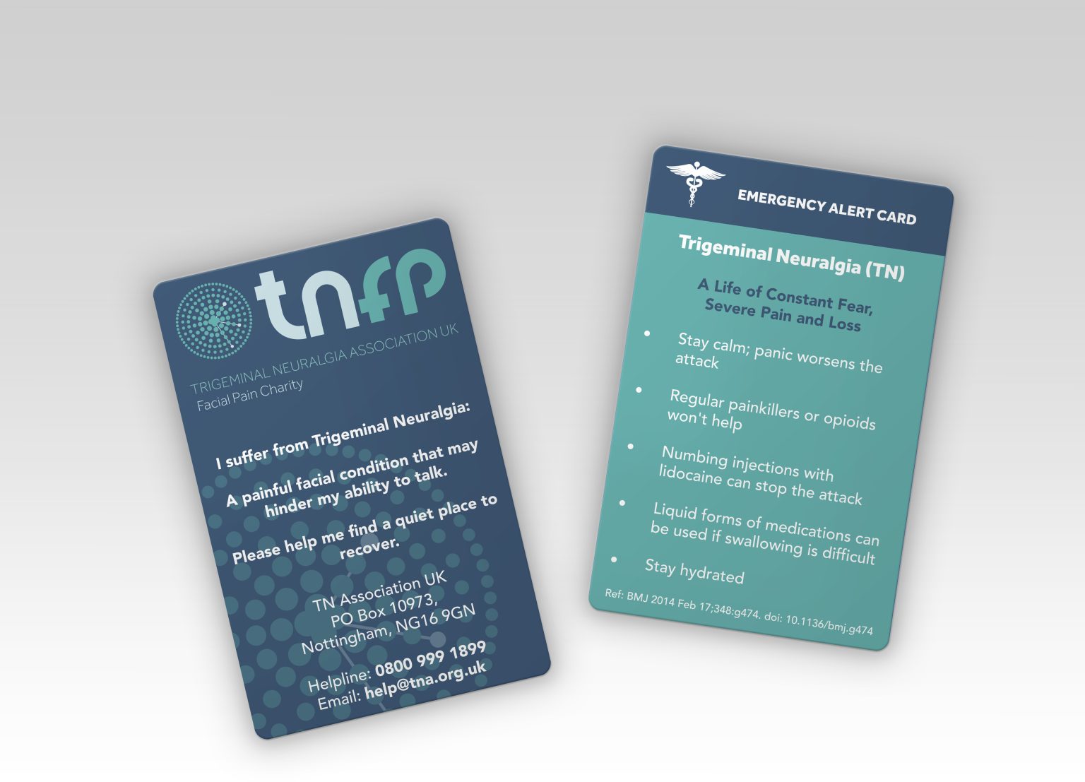 Trigeminal Neuralgia Lanyard Emergency Alert Card, - TNA